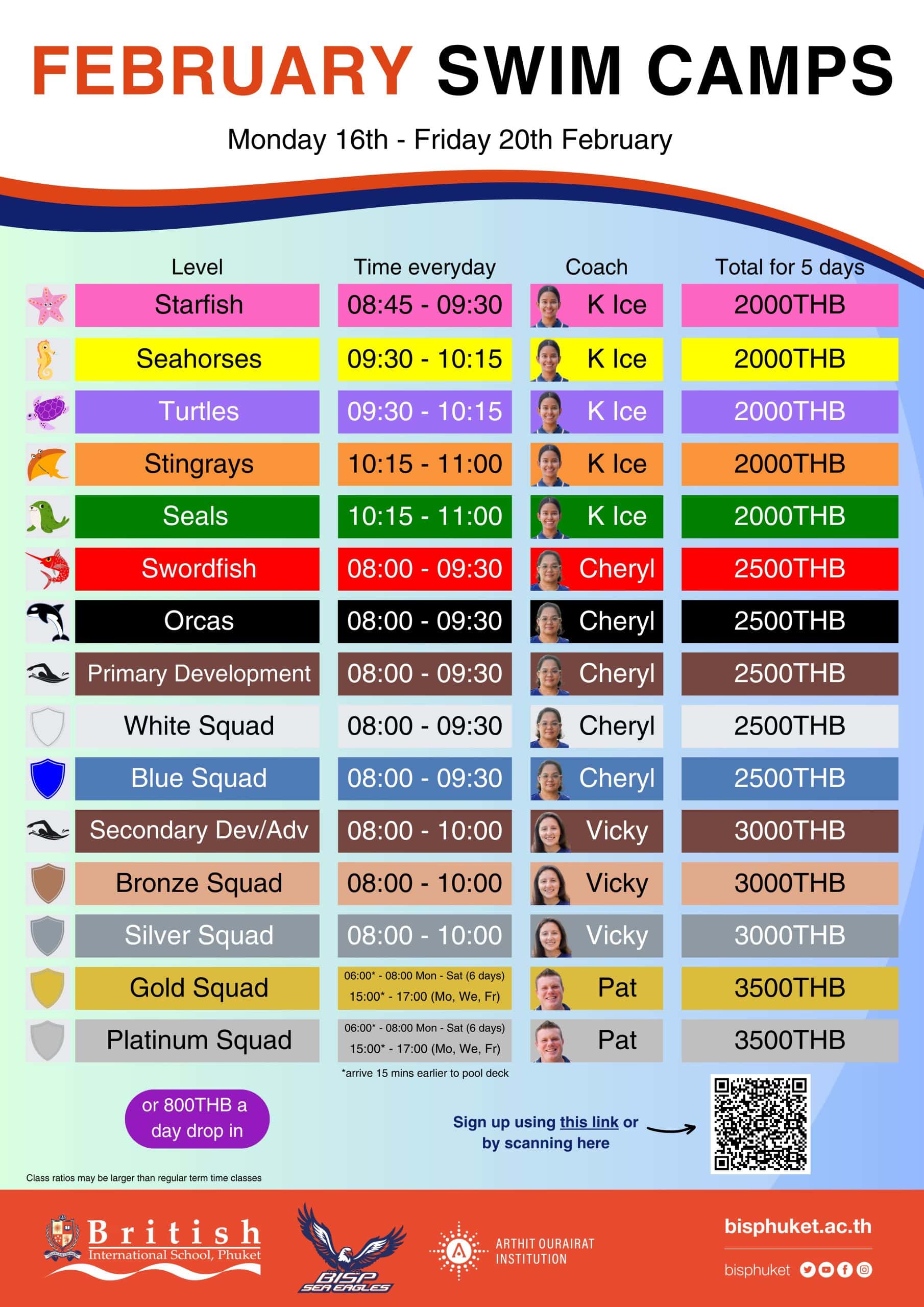 February School Break Swim Camps at BISP | British International School ...